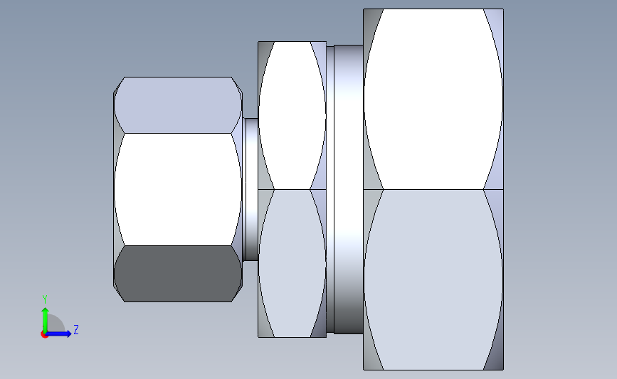 2C 外螺纹内螺纹转换卡套接头[2C-22-45-RN]_STEP_模型图纸下载 – 懒石网