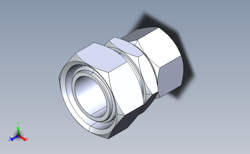 2C 外螺纹内螺纹转换卡套接头[2C-26-36-RN]_STEP_模型图纸下载 – 懒石网