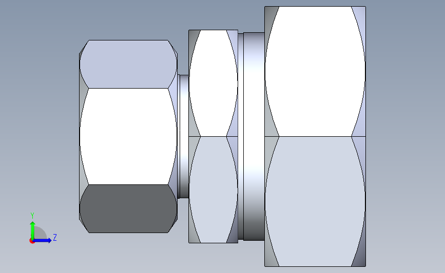 2C 外螺纹内螺纹转换卡套接头[2C-26-45-RN]_STEP_模型图纸下载 – 懒石网