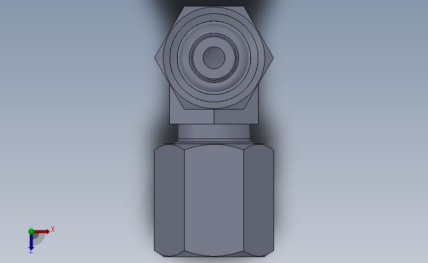 2C9 2D9 外螺纹内螺纹转卡套换接头90° 弯[2C9-12-RN]_SOLIDWORKS 2018_模型图纸下载 – 懒石网