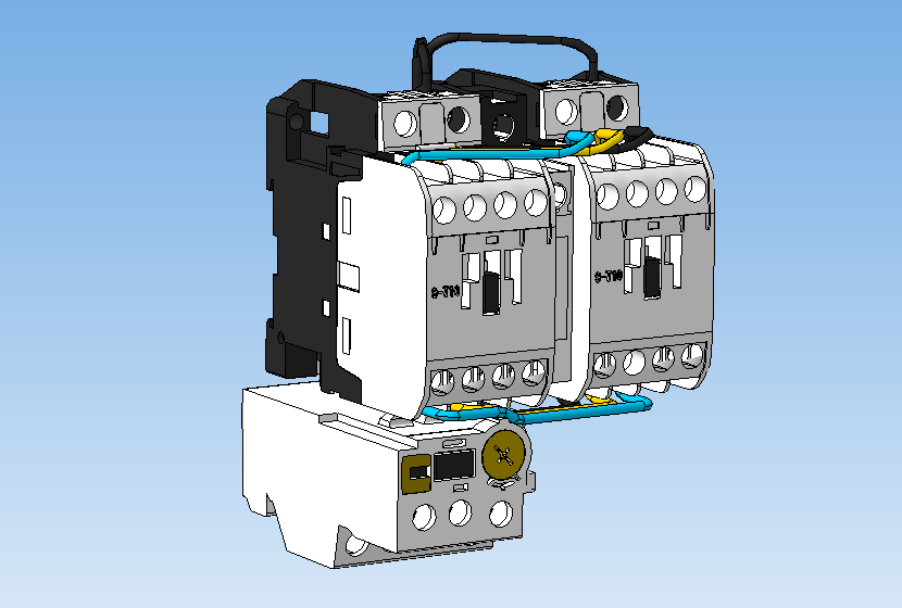 双接触器_STEP_模型图纸下载 – 懒石网