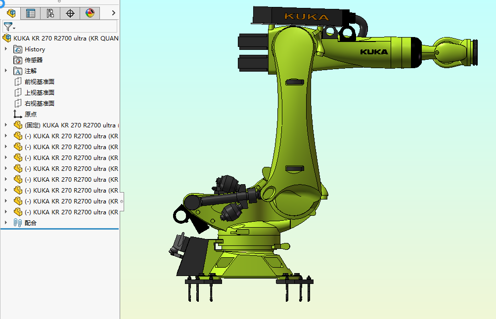 KUKA KR 270 R2700 ultra (KR QUANTEC ultra)机器人_SOLIDWORKS 2021_模型图纸下载 – 懒石网