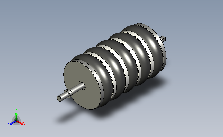 缓冲滚筒_Parasolid_模型图纸下载 – 懒石网