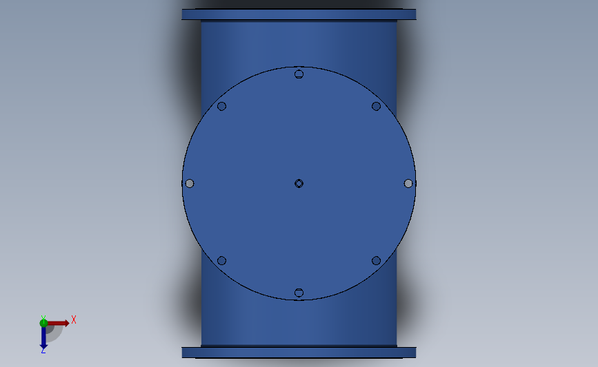 ST34型直流式法兰连接T型过滤器[ST34C-DN600(PN10，25)]_SOLIDWORKS 2018_模型图纸下载 – 懒石网