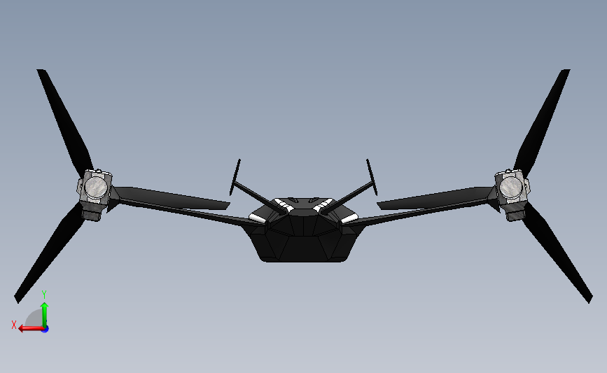 仿V22鱼鹰旋翼机_SOLIDWORKS 2020_模型图纸下载 – 懒石网
