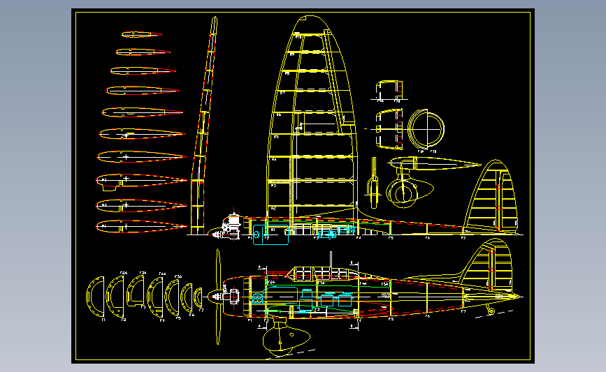 飞机航模Aichi D3A2 Val_AutoCAD_模型图纸下载 – 懒石网