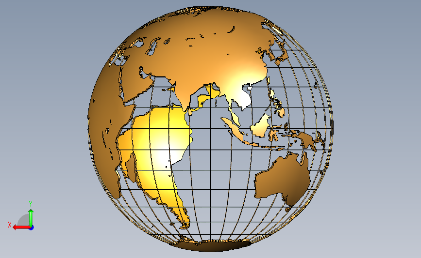 地球仪_STEP_模型图纸下载 – 懒石网