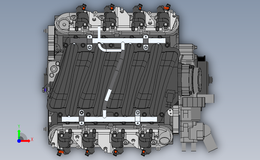 通用 LS1_LS2_LS3 发动机_SOLIDWORKS 2017_模型图纸下载 – 懒石网