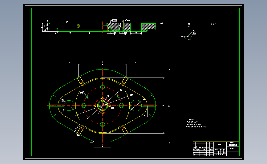 端盖落料拉深冲孔复合模设计_AutoCAD 2004_模型图纸下载 – 懒石网