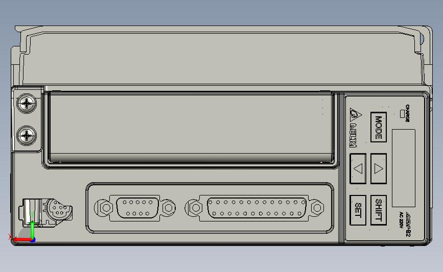 台达B2系列伺服驱动器3D模型（C1尺寸）_IGES_模型图纸下载 – 懒石网