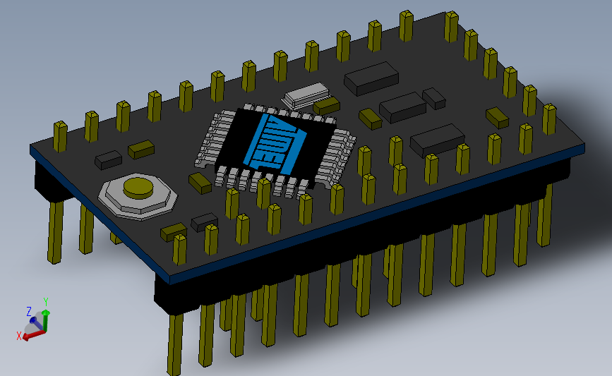 Arduino芯片_SOLIDWORKS 2013_模型图纸下载 – 懒石网