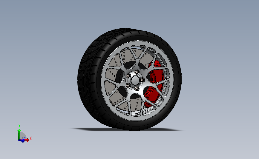 汽车轮胎模型_SOLIDWORKS 2012_模型图纸下载 – 懒石网