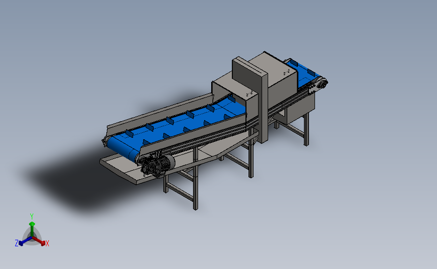 小型输送机模型 Solidworks 2019 模型图纸下载 懒石网