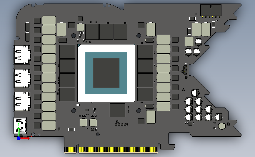 英伟达RTX 4090 FE PCB_STEP_模型图纸下载 – 懒石网