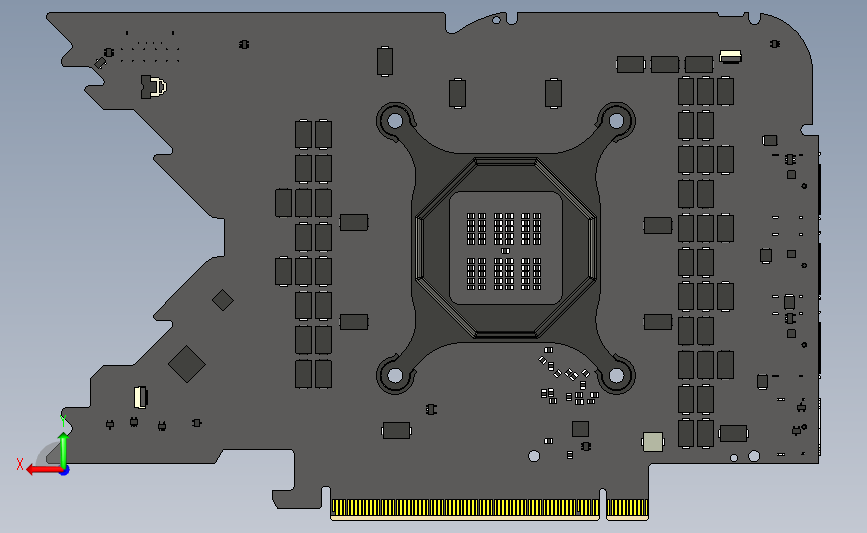 英伟达RTX 4090 FE PCB_STEP_模型图纸下载 – 懒石网