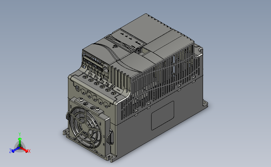 VFD055E23A23C23D内置PLC型变频器[VFD-E-C1-PD-3D00]台达_STEP_模型图纸下载 – 懒石网