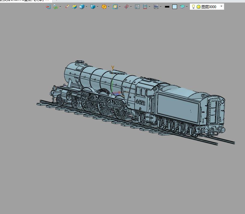 LNER A3型4472号苏格兰蒸气火车_STEP_模型图纸下载 – 懒石网