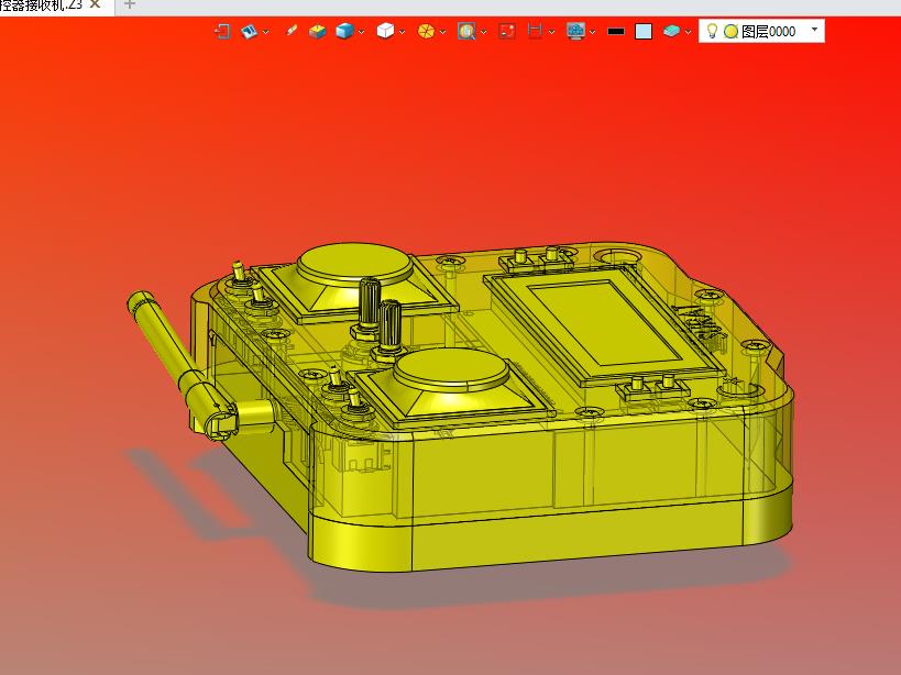 RC6通道航模固定翼船模遥控器接收机_STEP_模型图纸下载 – 懒石网