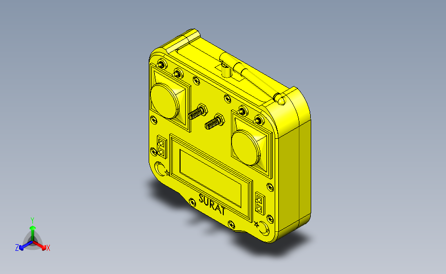 RC6通道航模固定翼船模遥控器接收机_STEP_模型图纸下载 – 懒石网