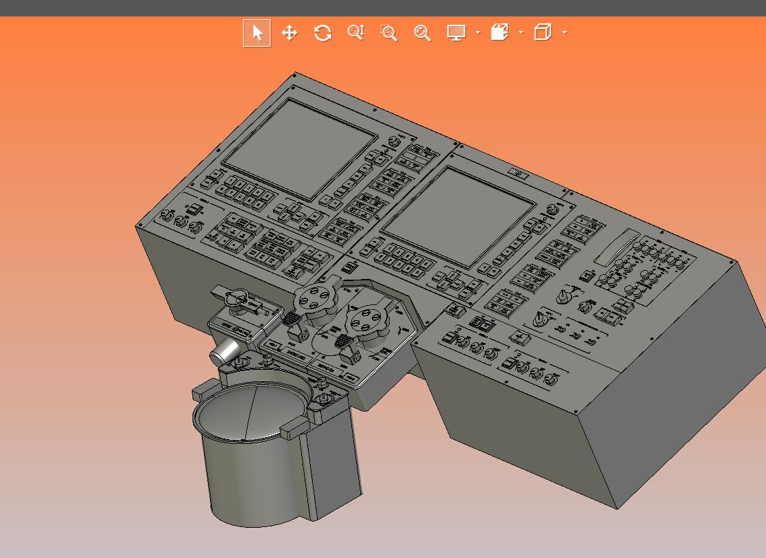俄罗斯TMA航空飞船的操作面板_STEP_模型图纸下载 – 懒石网