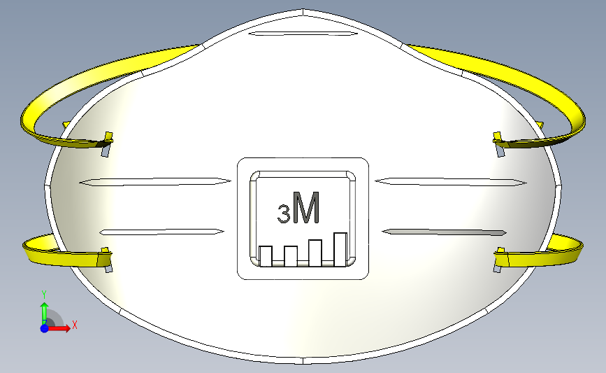 N95口罩模型3D图纸_STEP_模型图纸下载 – 懒石网