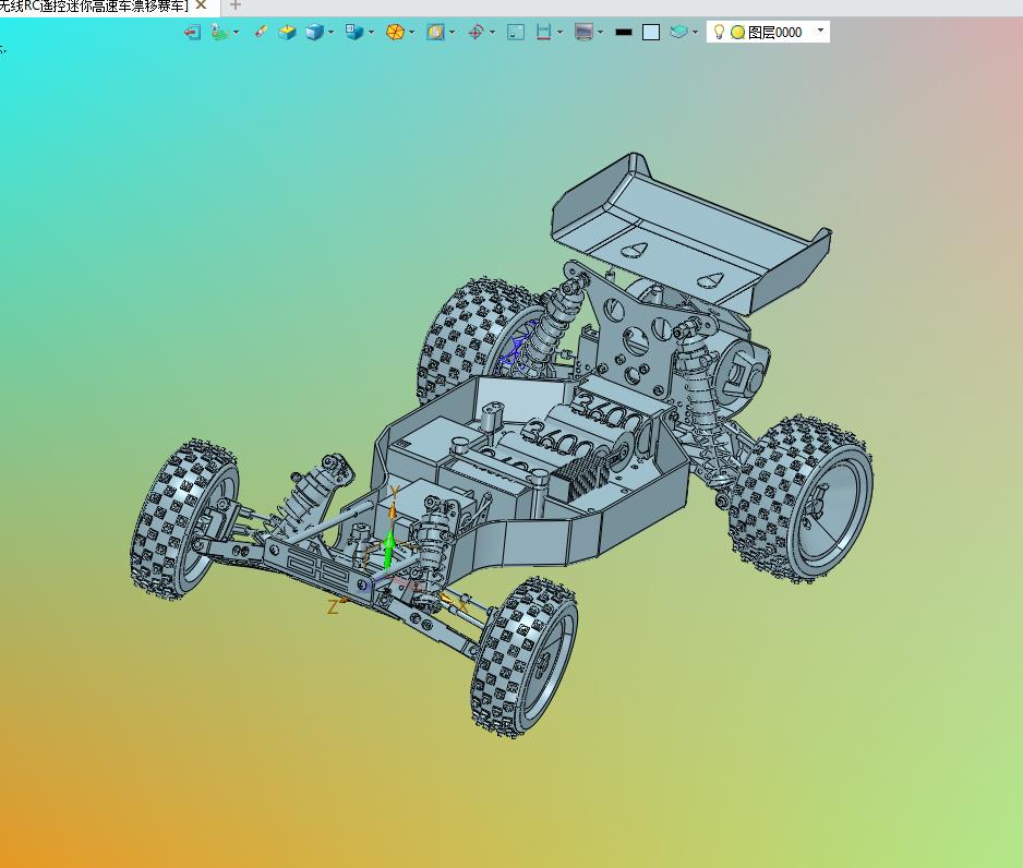无线RC遥控迷你高速车漂移赛车_STEP_模型图纸下载 – 懒石网