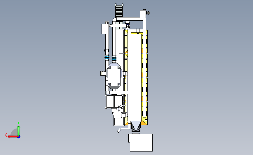 有机废气VOC处理设备-带碳过滤器RTO蓄热焚烧炉_STEP_模型图纸下载 – 懒石网