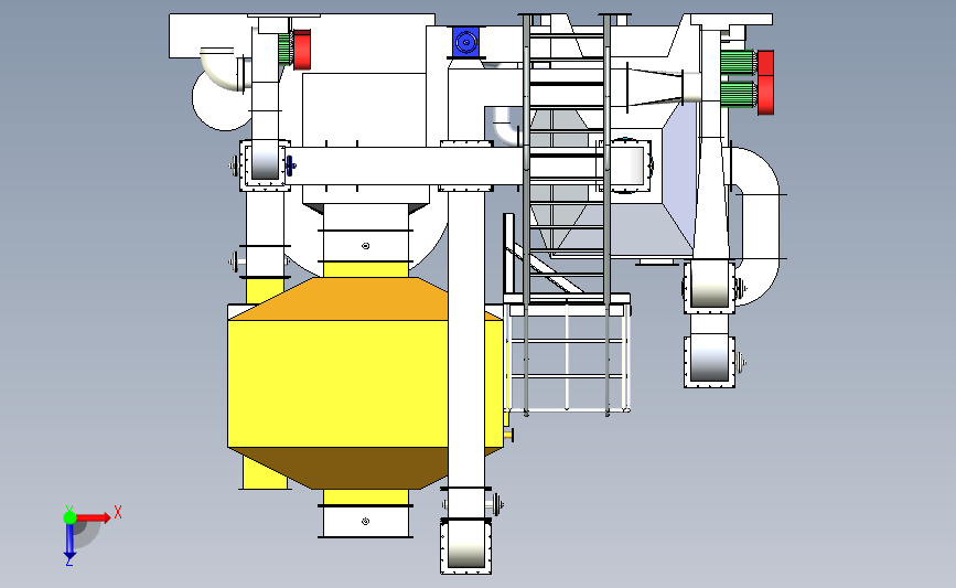 有机废气VOC处理设备-带碳过滤器RTO蓄热焚烧炉_STEP_模型图纸下载 – 懒石网