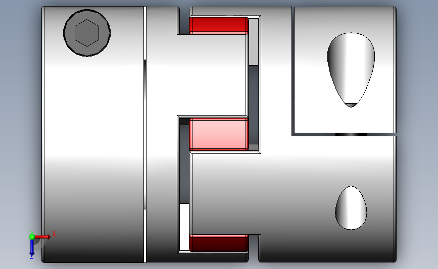 LK8系列 夹紧螺丝固定型梅花联轴器[LK8-C65]_SOLIDWORKS 2018_模型图纸下载 – 懒石网
