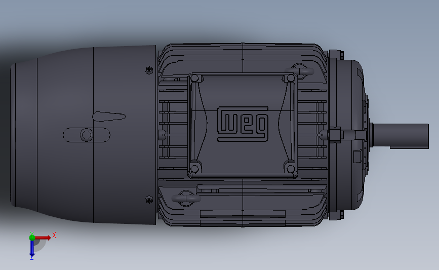 Nema W22制动电机Weg框架256T_SOLIDWORKS 2016_模型图纸下载 – 懒石网
