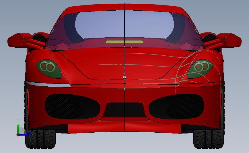 法拉利f430 Solidworks 2014 模型图纸下载 懒石网