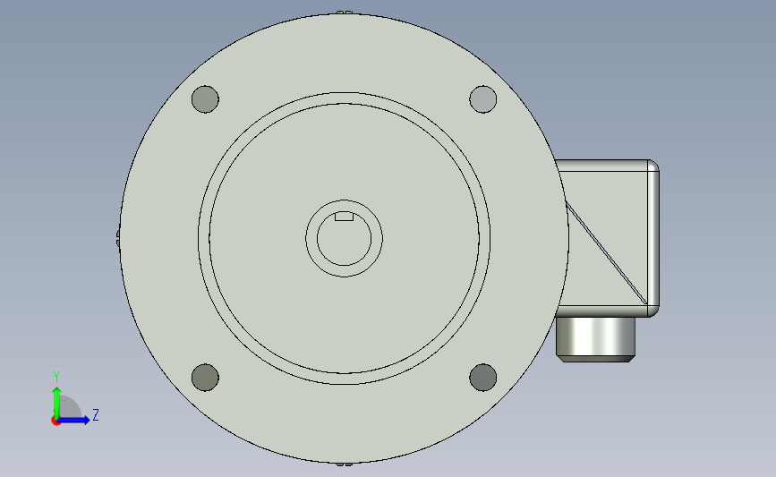 Y90S三相异步电动机_IGES_模型图纸下载 – 懒石网