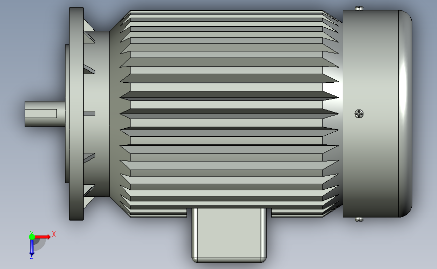 Y90S三相异步电动机_IGES_模型图纸下载 – 懒石网