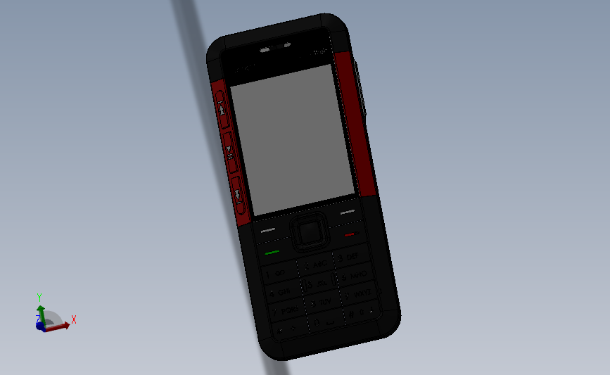 诺基亚5310手机_SOLIDWORKS 2010_模型图纸下载 – 懒石网