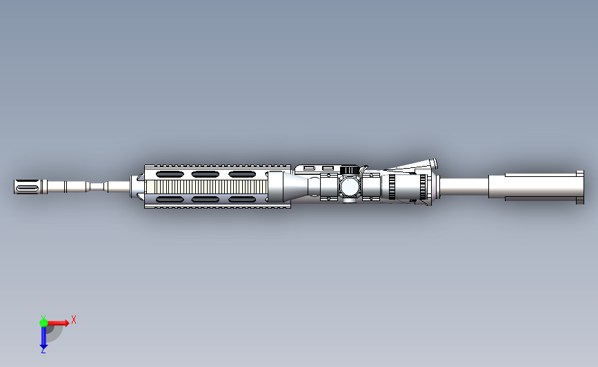 M416突击步枪solidworks模型_SOLIDWORKS 2021_模型图纸下载 – 懒石网