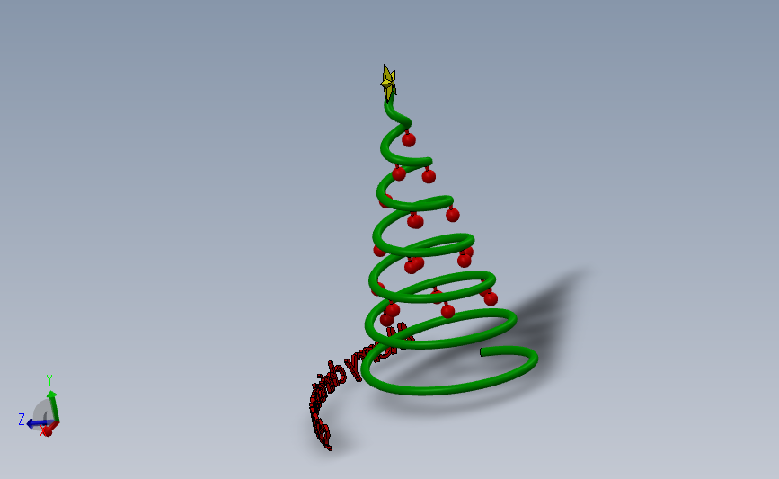 圣诞树_SOLIDWORKS 2019_模型图纸下载 – 懒石网