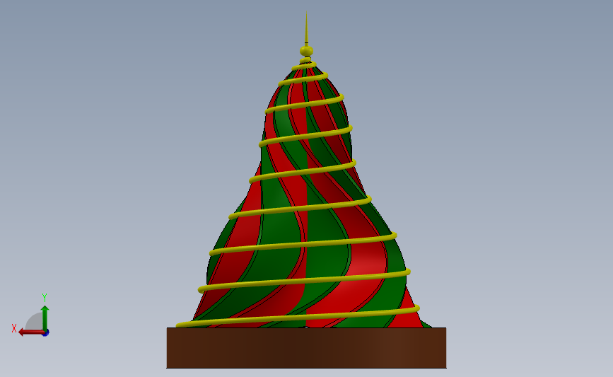 圣诞树3_SOLIDWORKS 2020_模型图纸下载 – 懒石网