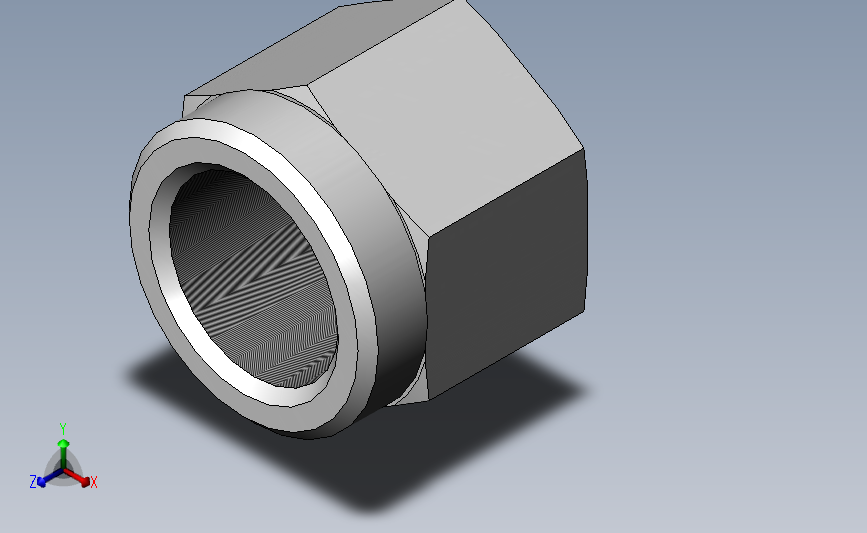 2型非金属嵌件六角锁紧螺母m14 Solidworks 2014 模型图纸下载 懒石网