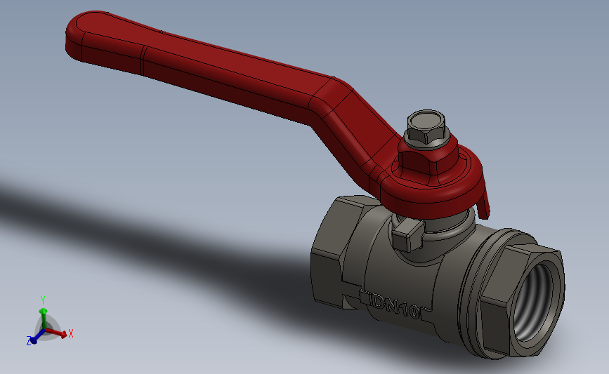 手动球阀0.375寸_SOLIDWORKS 2016_模型图纸下载 – 懒石网