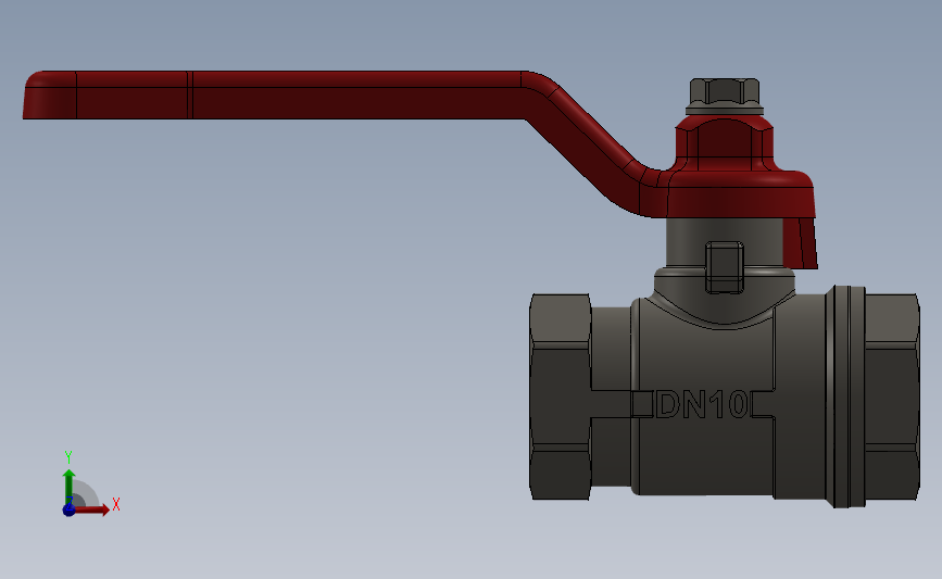 手动球阀0.375寸_SOLIDWORKS 2016_模型图纸下载 – 懒石网