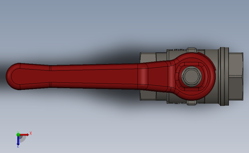 手动球阀0.375寸_SOLIDWORKS 2016_模型图纸下载 – 懒石网