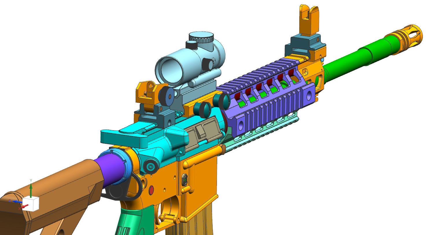 M416合集_STEP_模型图纸下载 – 懒石网