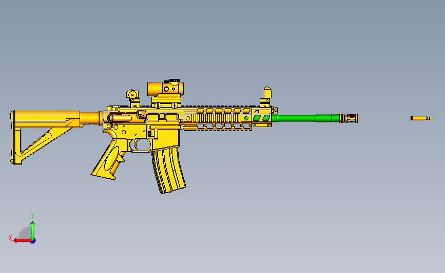 M416合集_STEP_模型图纸下载 – 懒石网