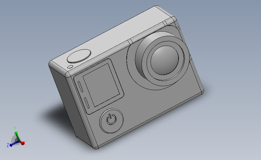 相机模型 GoPro Hero 4_SOLIDWORKS 2015_模型图纸下载 – 懒石网