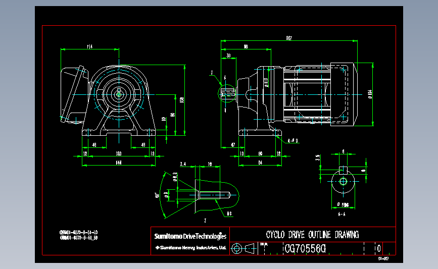 住友减速机CNHM01_AutoCAD_模型图纸下载 – 懒石网