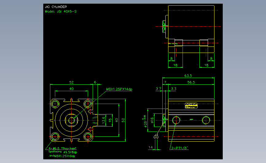 气立可CHELIC气动元件2D-JSI25x30-B_AutoCAD 2000_模型图纸下载 – 懒石网