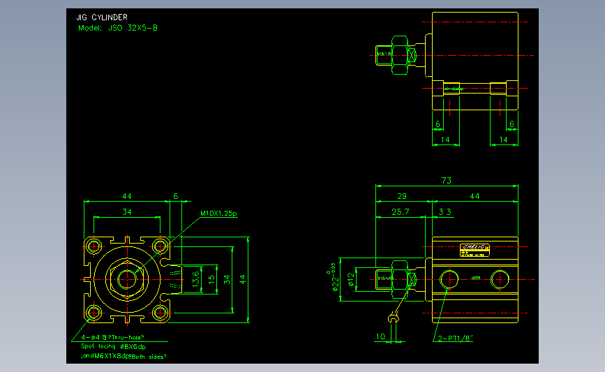 气立可CHELIC气动元件2D-JSO32x5-B_AutoCAD 2000_模型图纸下载 – 懒石网