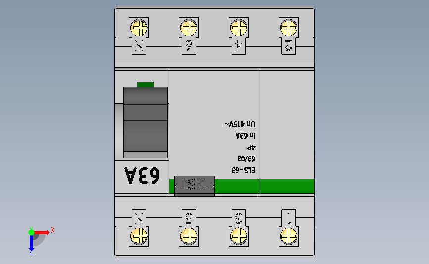三相 RCD MCB_SOLIDWORKS 2017_模型图纸下载 – 懒石网