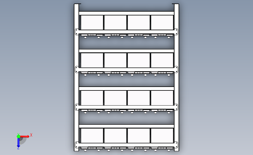 1100x580x1550-4层电池架_SOLIDWORKS 2016_模型图纸下载 – 懒石网