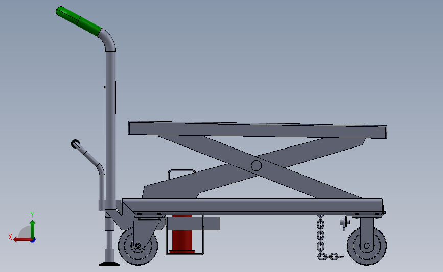 升降车 剪式液压_SOLIDWORKS 2011_模型图纸下载 – 懒石网